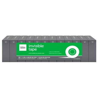 Universal Invisible Tape, 3/4" x 1000", 1 Core, 12/Pack -UNV83412 ...