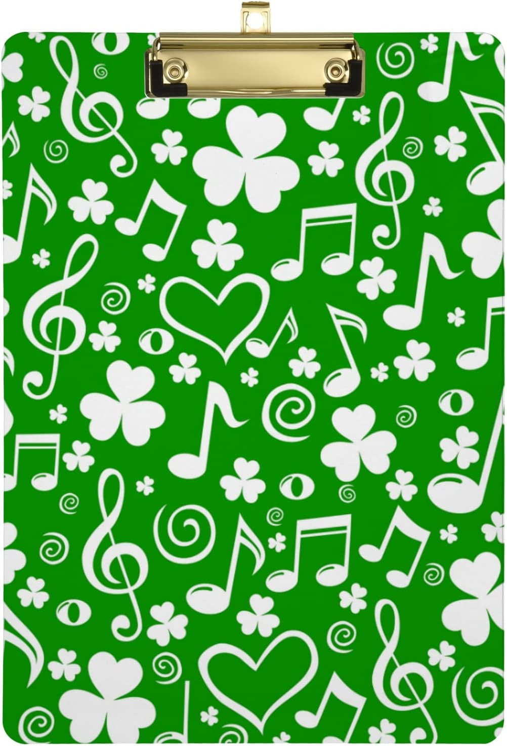 FMSHPON Musical Note Heart Shamrock Clipboard Hardboard Wood Nursing ...
