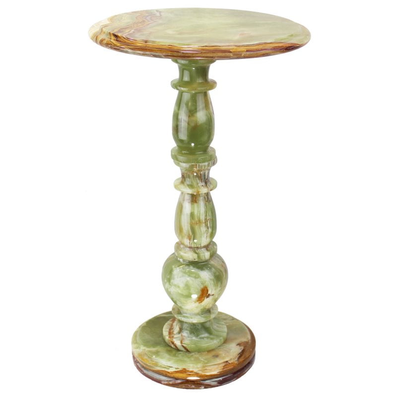Natural Geo Multi-Color Onyx Round End Accent Table - Walmart.com