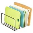 mDesign Steel Cookware Storage Organizer Rack for Kitchen Cabinet ...