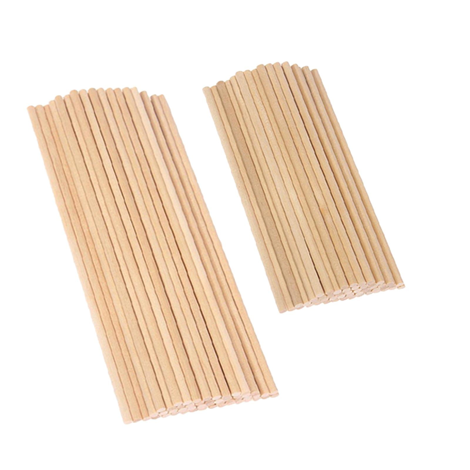 100Pack Unfinished Wooden Wooden Sticks Craft Ship Model Making ...