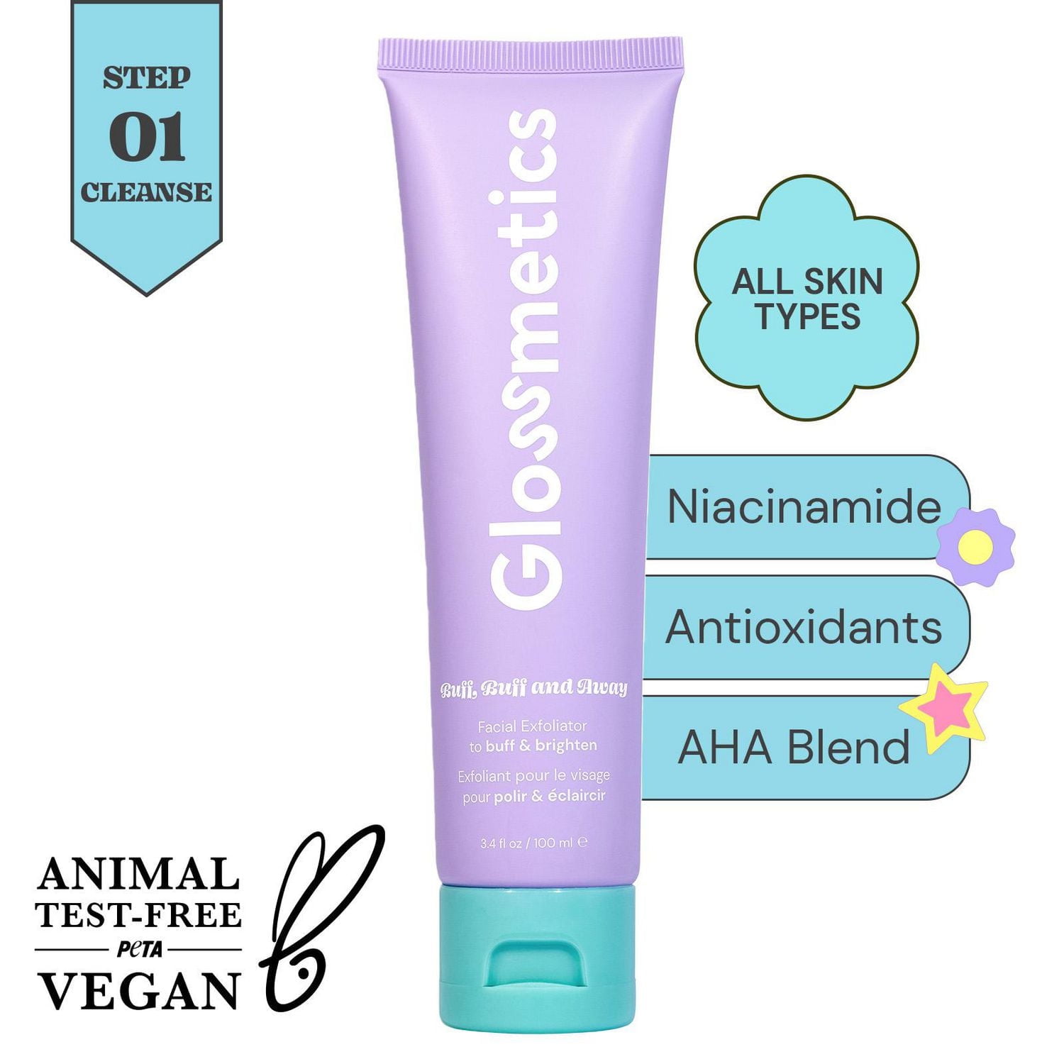 Click here for Glossmetics Buff  Buff & Away  Facial Exfoliator -... prices