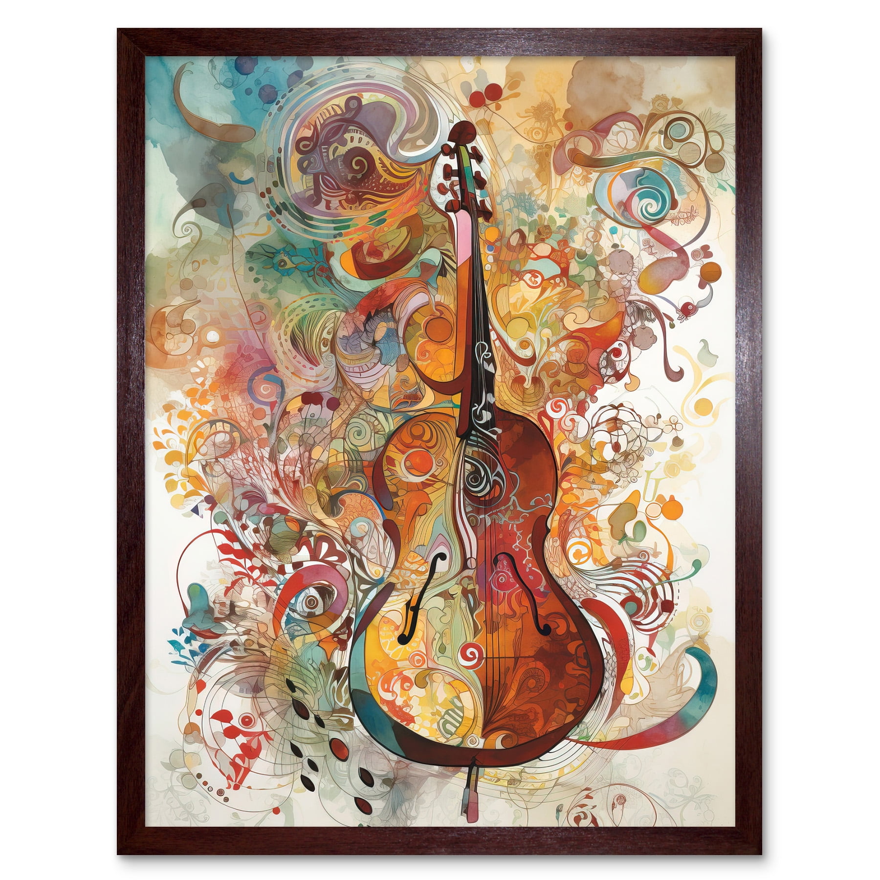 Sensory Sonata Violin Music Note Synesthesia Shapes and Colours Modern ...