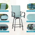 Sophia & William 2 Piece Outdoor Swivel Bar Stools Patio Height Chairs ...