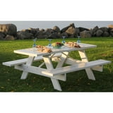 Dura-Trel Backyard Outdoor Lightweight 96-Inch Picnic Table with ...