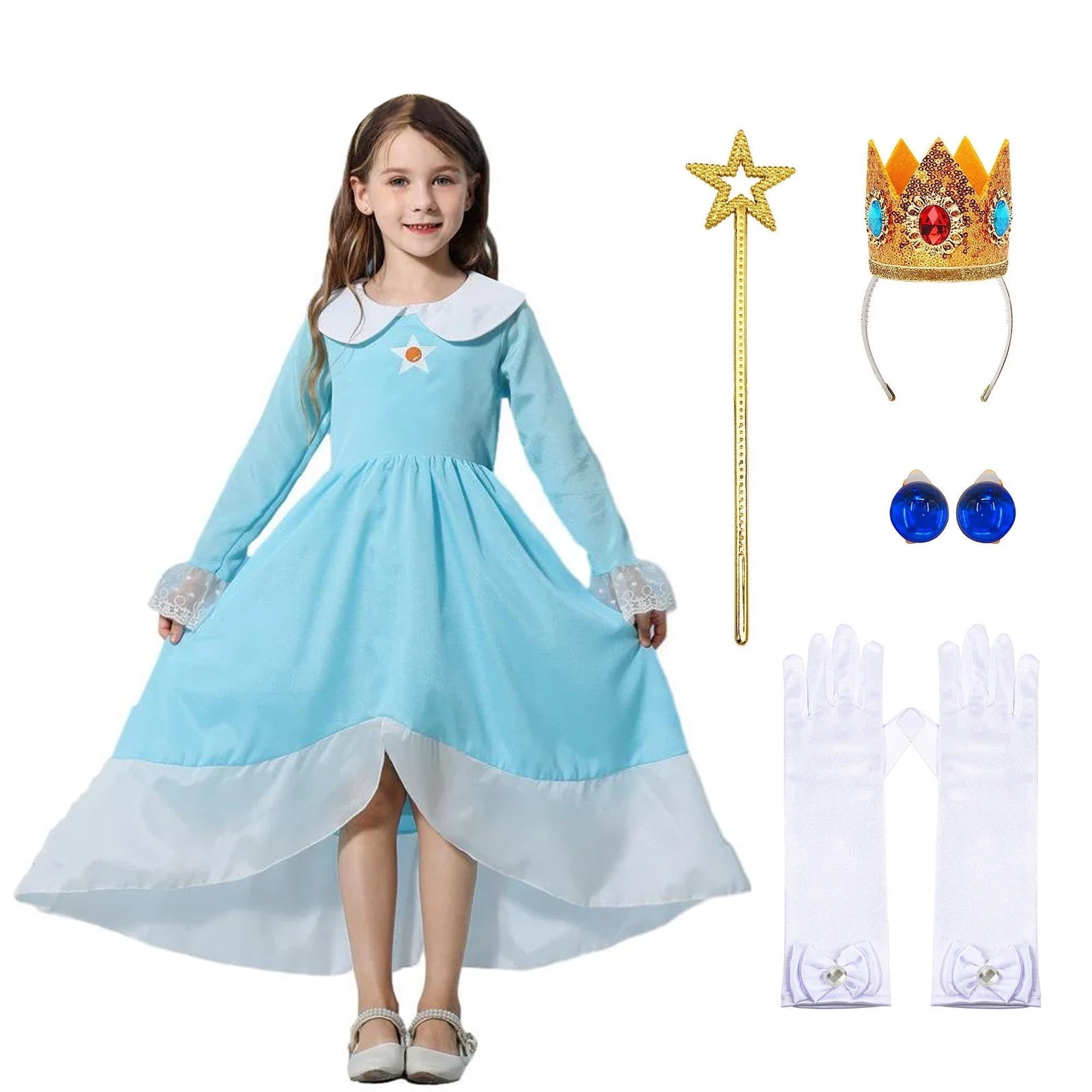 Click here for Aiparty Super Bros Princess Peach Costume For Girl... prices