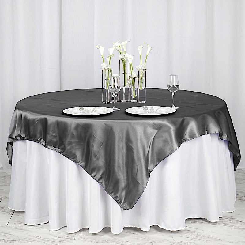 BalsaCircle 72" x 72" Square Satin Table Overlays - Wedding Party ...