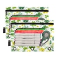 2 Pcs 3 Ring Binder Pouches, Foldable File Folders with Clear PVC ...