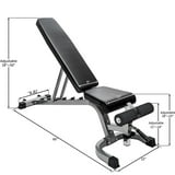 Gym Weight Bench, Adjustable Weight Bench with 7 Back Positions and 4 ...