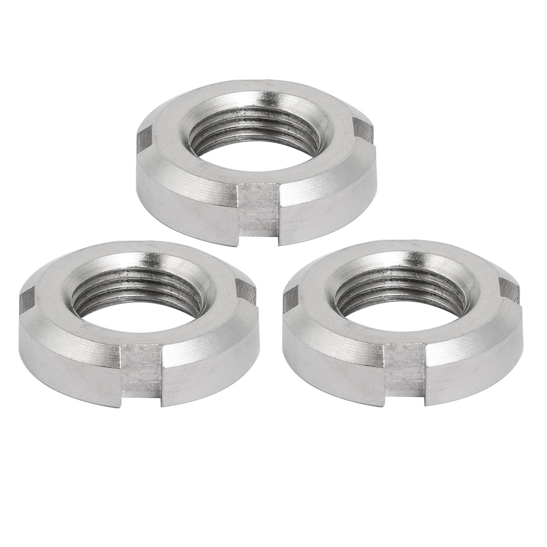 3pcs M18x1 5mm 304 Stainless Steel Slotted Round Castle Nut For Hook 3pcs M18x1 5mm 304 Stainless Steel Slotted Round Castle Nut For Hook