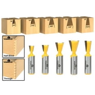 Yonico 3 bit undersize plywood dado router bit set - 1/4" shank ...