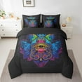Yst Hippie Hamsa Eye Queen Bedding Sets Bohemian Lotus Comforter Set