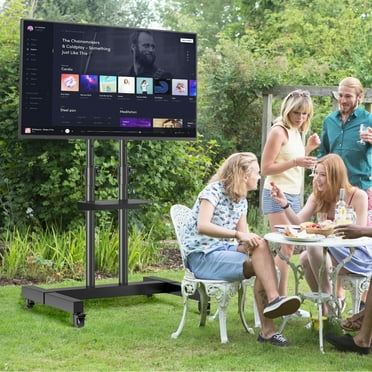 Floor TV Stand with Locking Wheels, 37" to 70" Television, Camera Tray ...