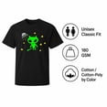 Alien Cat Graphic T-Shirt, Unisex Cotton Tee, UFO Space Design, Sizes S ...