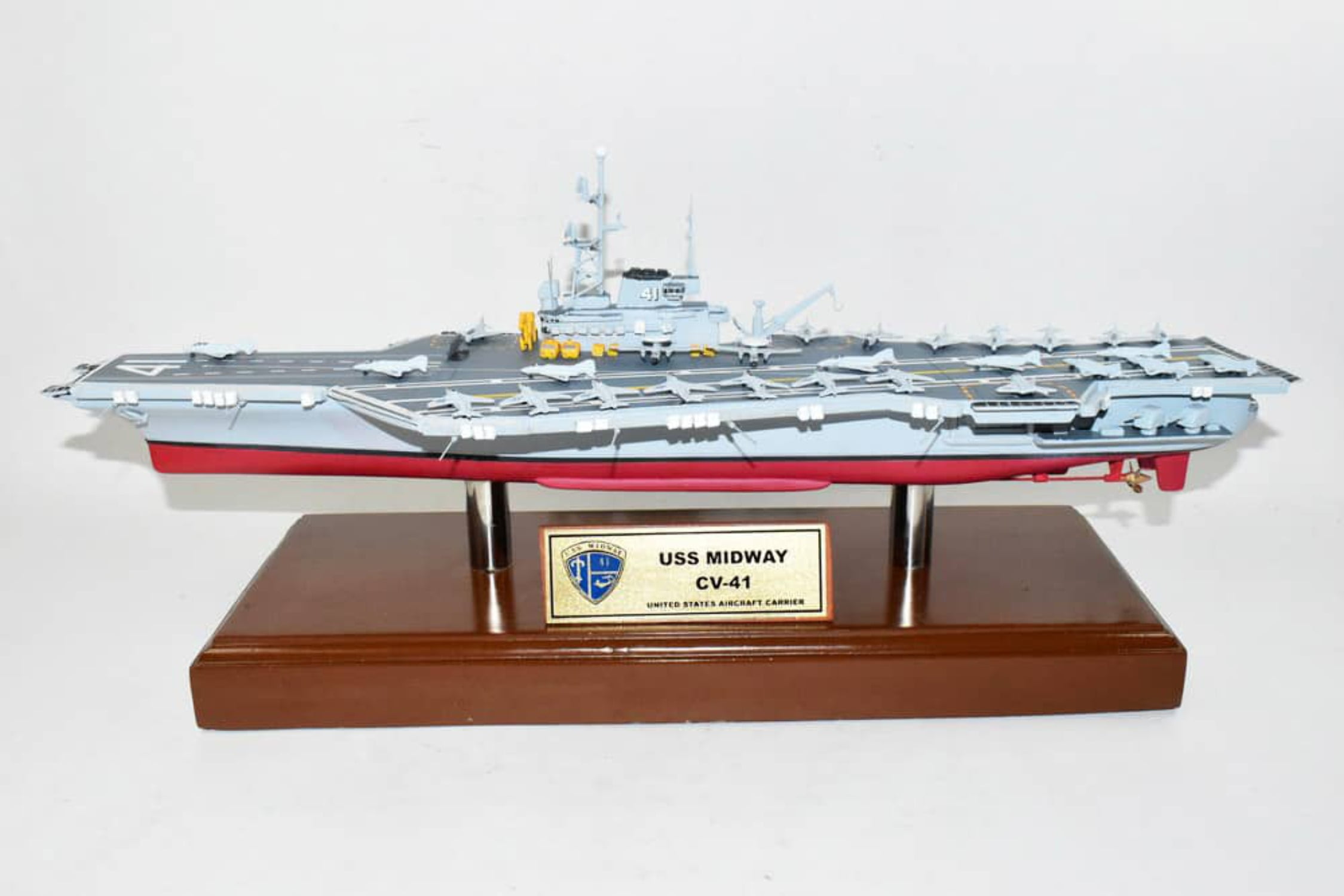 USS Midway (CV-41) Aircraft Carrier Model,Navy,Scale Model,Mahogany ...