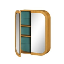 Beautiful Mirrored Medicine Cabinet, Warm Honey - Walmart.com