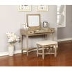 Sauder Cannery Bridge Bedroom Vanity with Mirror in Sindoori Mango ...