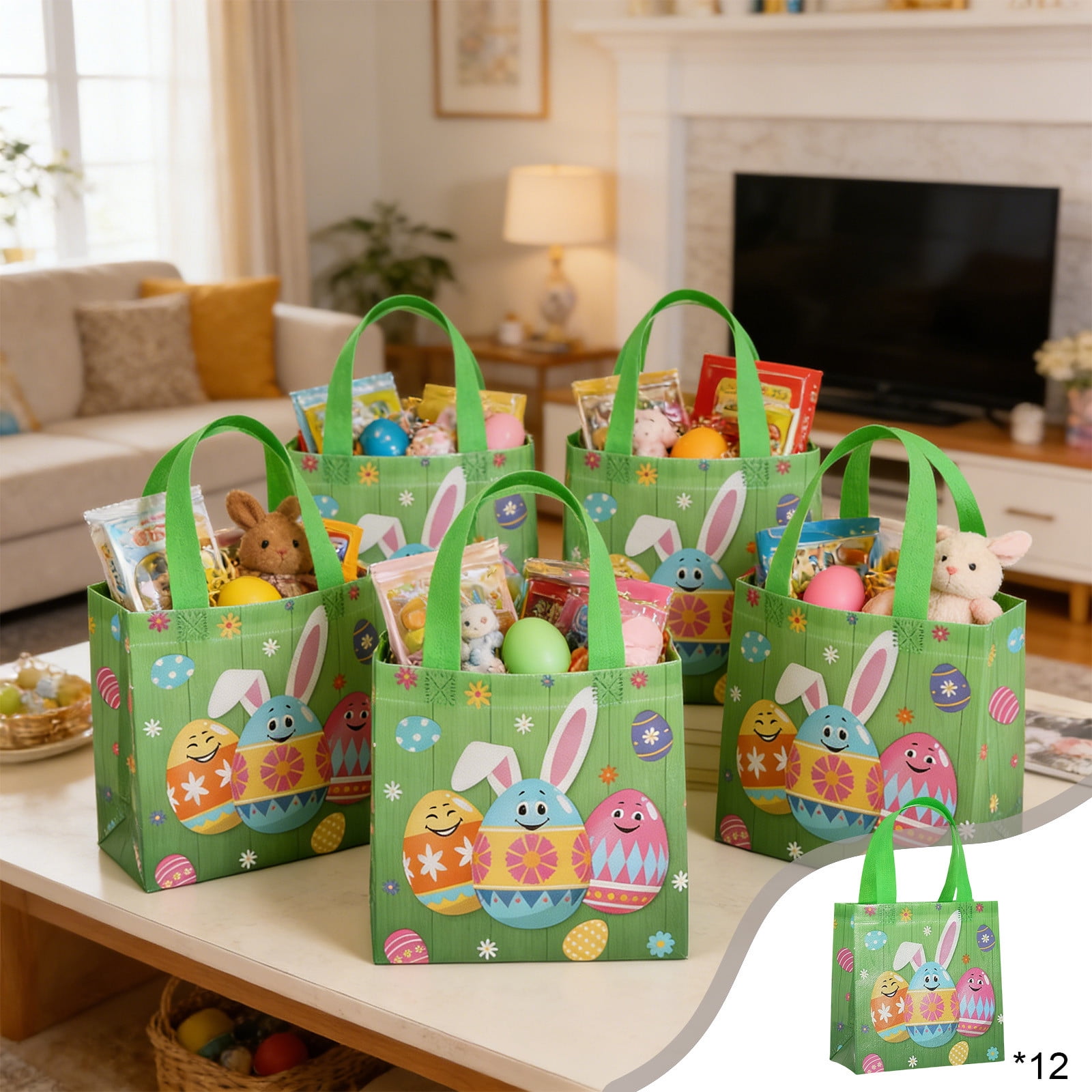 Click here for Tdxkok 12 Pieces Of Easter Gift Bags Bunny And Eas... prices