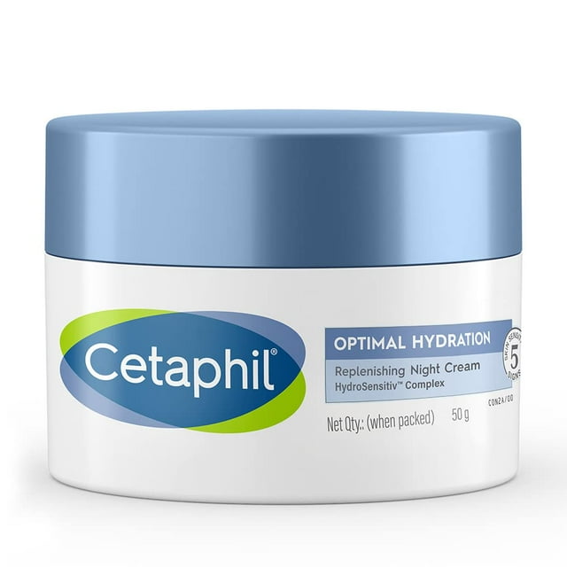 Cetaphil Optimal Hydration Replenishing Night Cream 50g | Lightweight ...