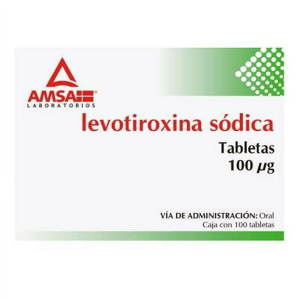 Levotiroxina sódica 100 µg 100 tabletas | Walmart en línea