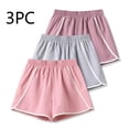 3 Pack Girl’s Athletic Shorts Elastic Waist Loose Casual Shorts Summer ...