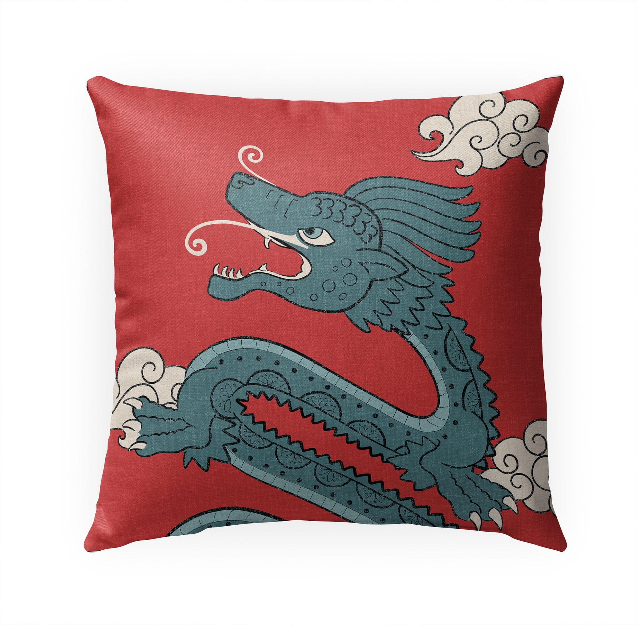 Dragon On Red Outdoor Pillow by Kavka Designs - Walmart.com