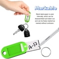 50PCS Plastic Key Tags With Split Rings Reusable Keychain Labels ID ...