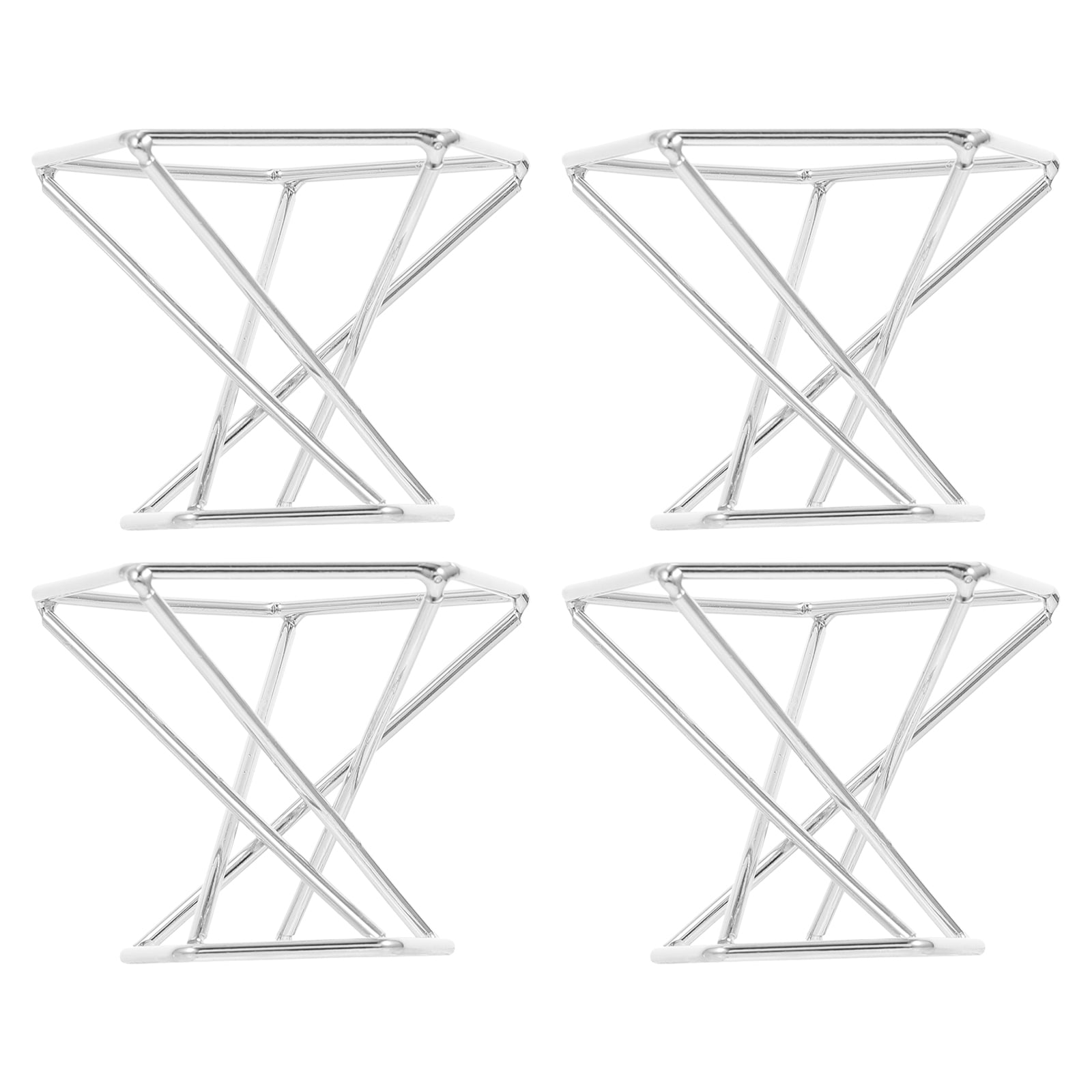 4 Pcs Geometric Air Plant Holder Air Plant Rack Metal Plant Stand Air ...