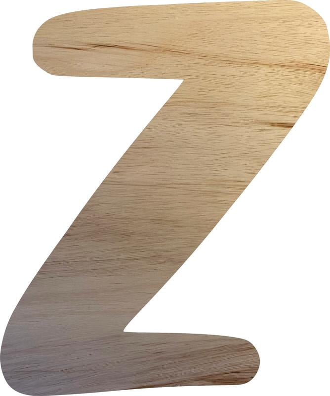 Wood Letter Z Craft Shape, Unfinished 22'' Tall Small Kids Wooden ...