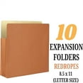 Accordion File Folders Letter Size | Box of 10 Redropes | Expanding ...