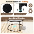 Giantex Round Coffee Table Set of 2, Circle Cocktail Table, Nesting ...