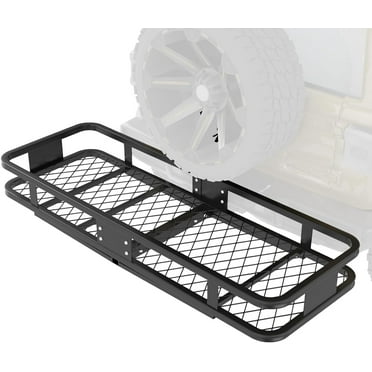 Elevate Outdoor Deluxe Aluminum Hitch Cargo Carrier & Ramp - 500 lb Cap ...