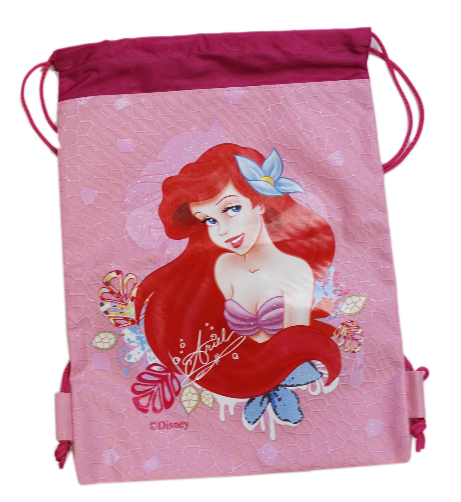 Disney's The Little Mermaid Gorgeous Ariel Portrait Drawstring Backpack ...