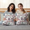 Cartoon Country Throw Pillow Covers 18 x 18 Inch Pillow Covers Set of 4 ...