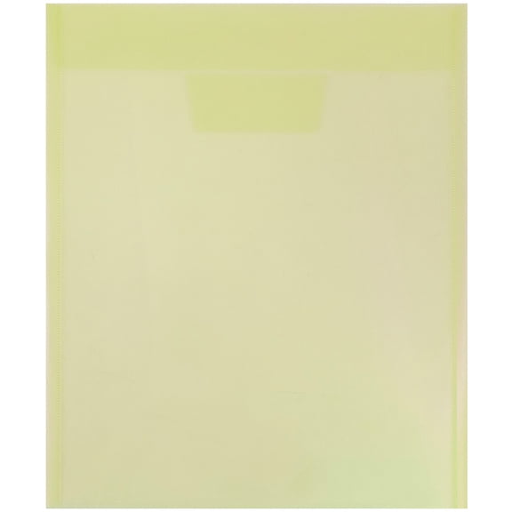 JAM Paper Plastic Hook & Loop Envelopes, 9.8x14.5, 12/Pack, Yellow ...