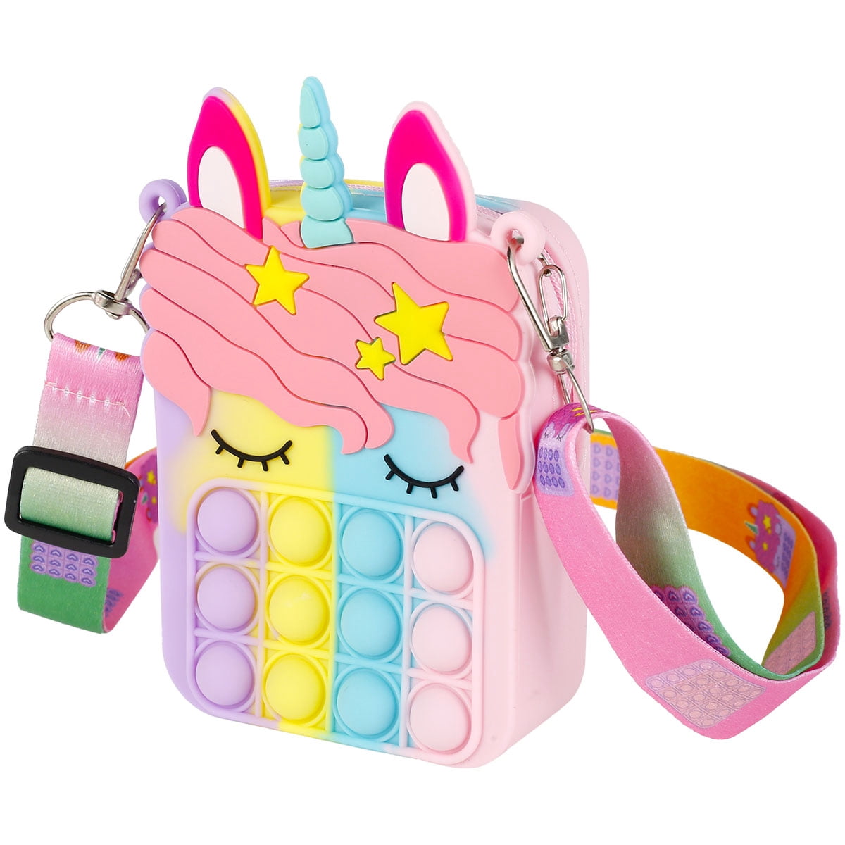 Hot Pink Unicorn Pop It Fidget Purse Pretend Play Toys & Games etna.com.pe
