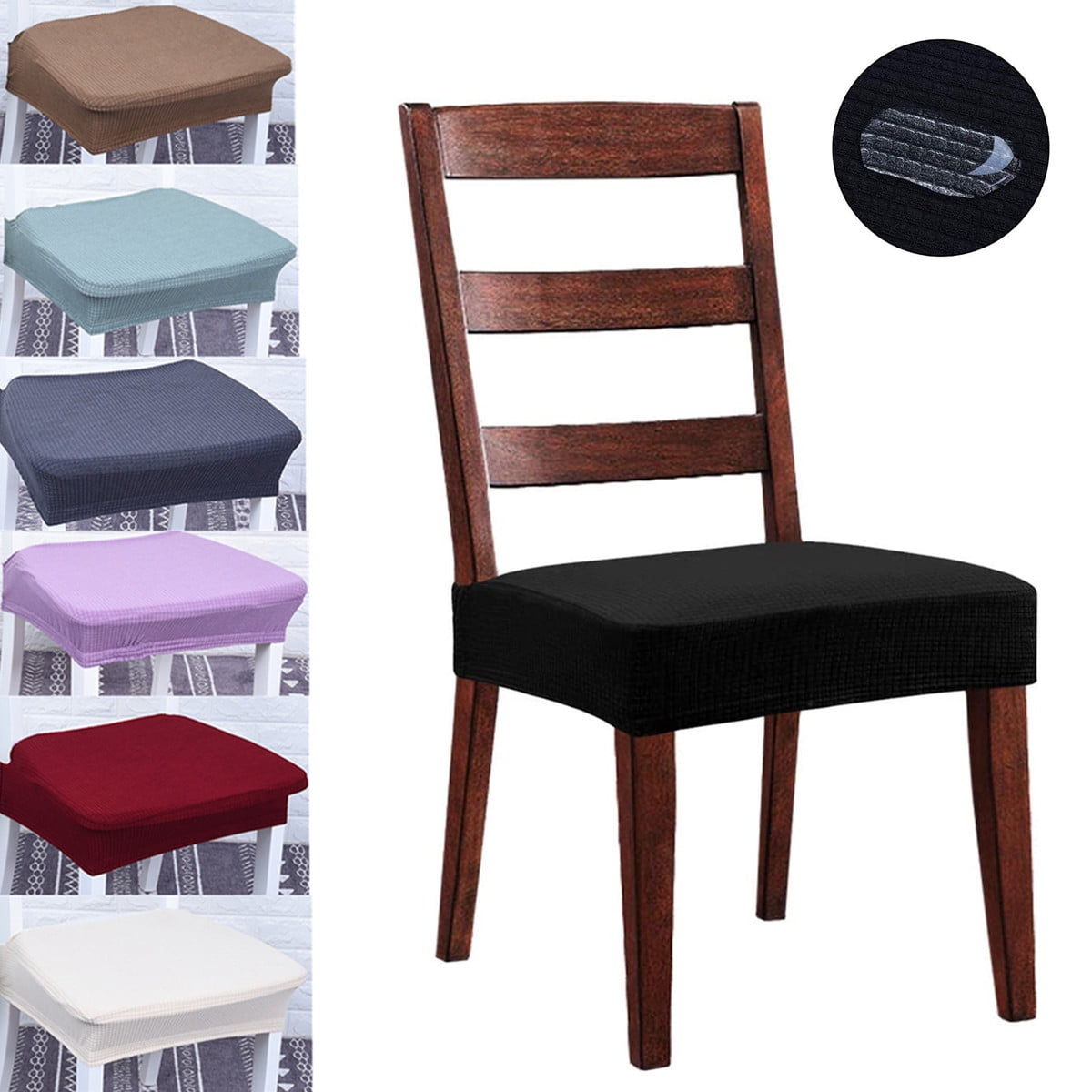 Stretch Dining Chair Seat Covers Removable Washable Anti-Dust Chair ...