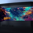Undersea Theme Aquarium Background, Polyester Background Colorful Coral ...