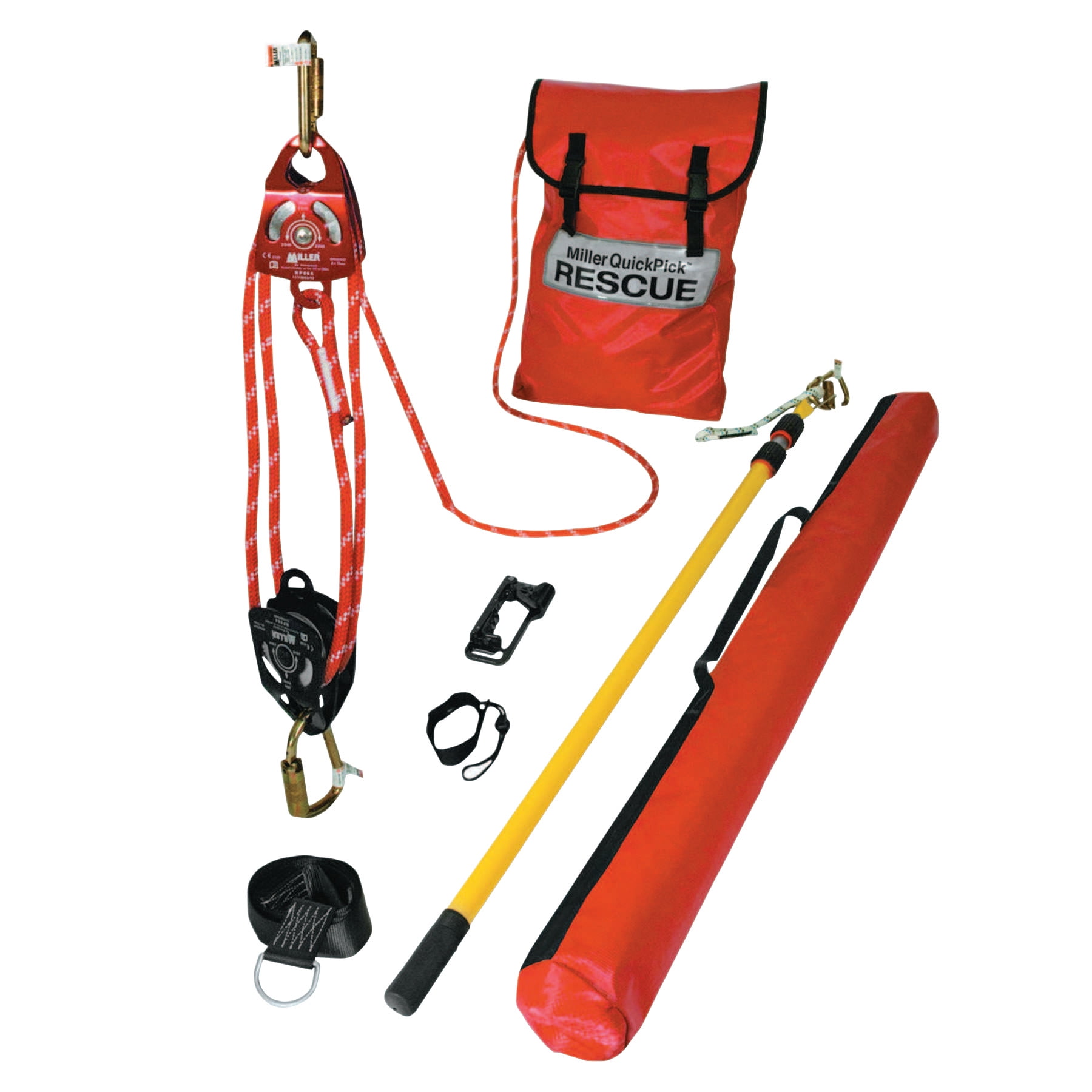 Honeywell Miller QuickPick Rescue Kit, 100 ft Working Distance, 500 ft ...