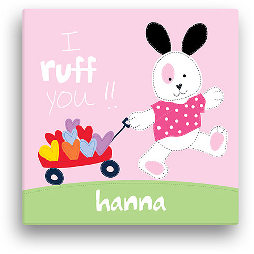 Sandra Magsamen Personalized I Ruff You Canvas Wall Art, 12" x 12 ...