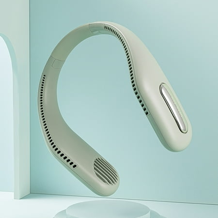 Neck Fan Wingless Rechargeable Hanging Cooling Air Fan; Fan Adjustable ...