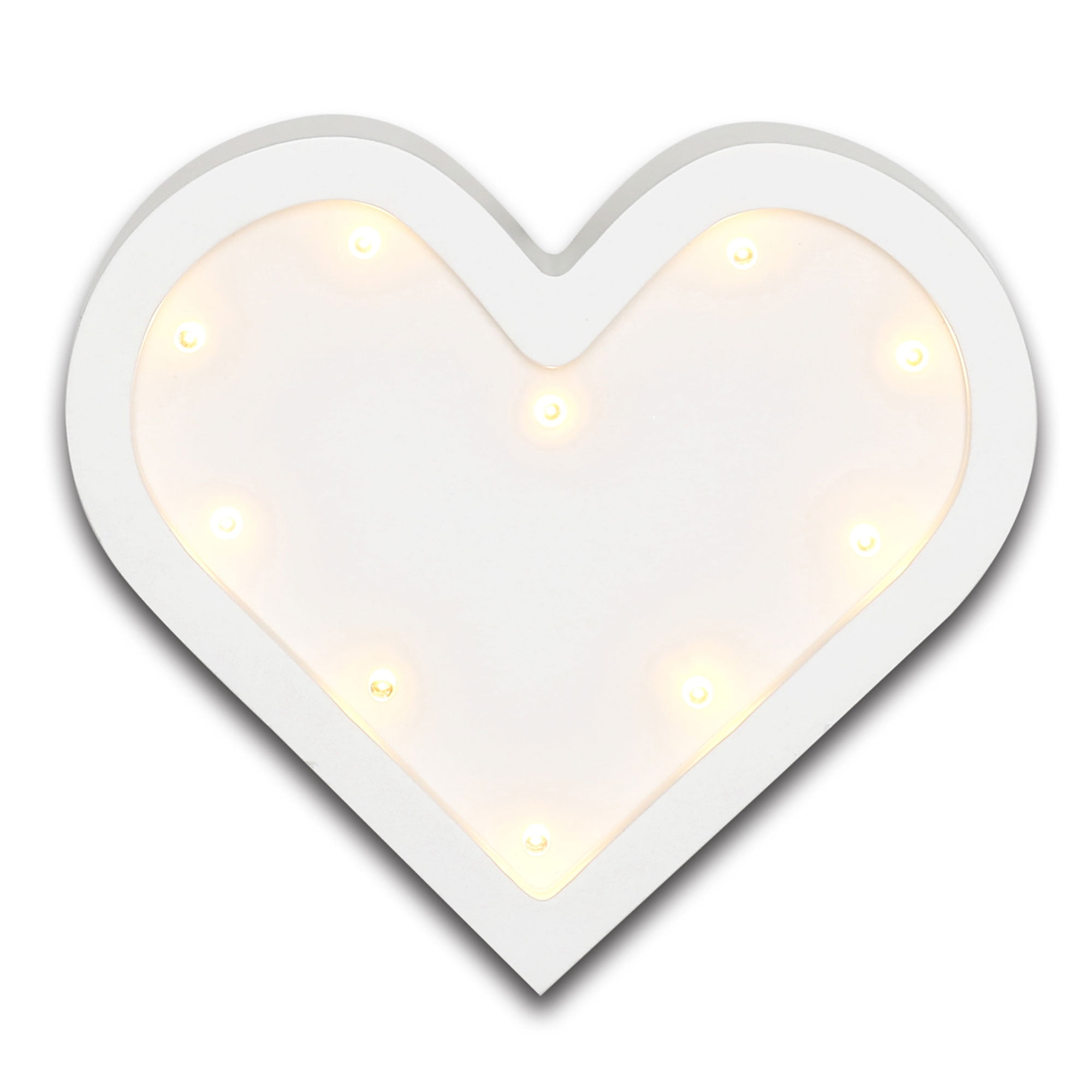 White Heart LED Marquee Lights Nursery Wall Decor by The Peanut Shell ...