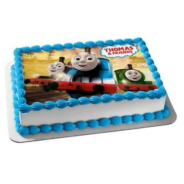 THOMAS TRAIN Edible Bakery Quality 1/4 Sheet Frosting Cake Topper for ...