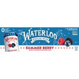 Waterloo Sparkling Water, Summer Berry, 12 fl oz, 24 Pack Cans ...