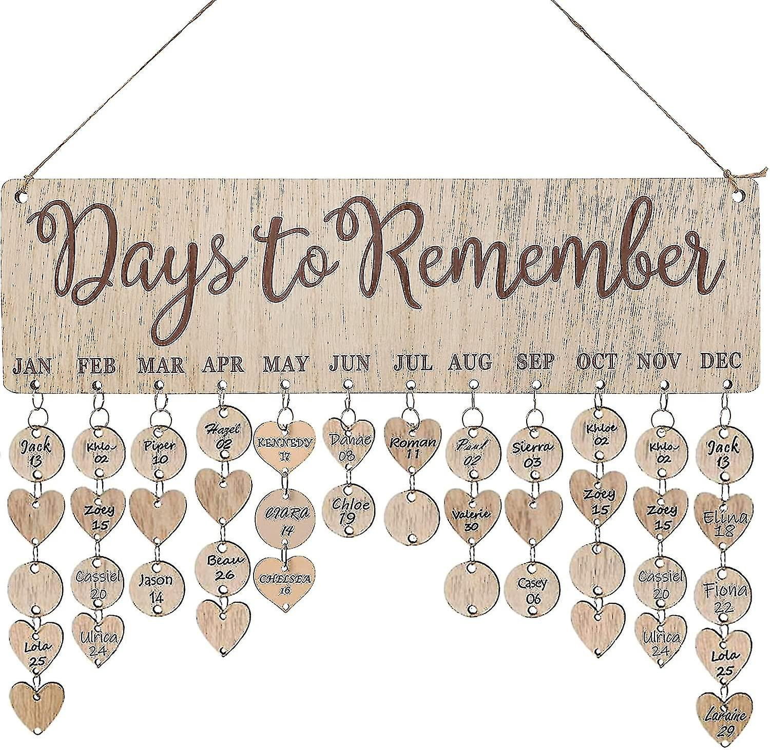 Diy Calendar Wall Hanging With Tags(days To Remember) | Walmart en línea