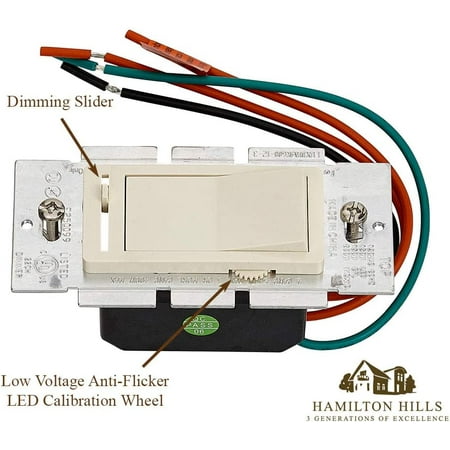 Hamilton Hills LED Dimmer Switch with Faceplate Cover | Magnetic Low ...