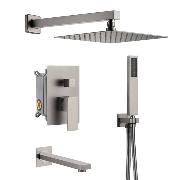 Everstein 10 Inch Rain Shower Head System Shower Faucets Set Complete