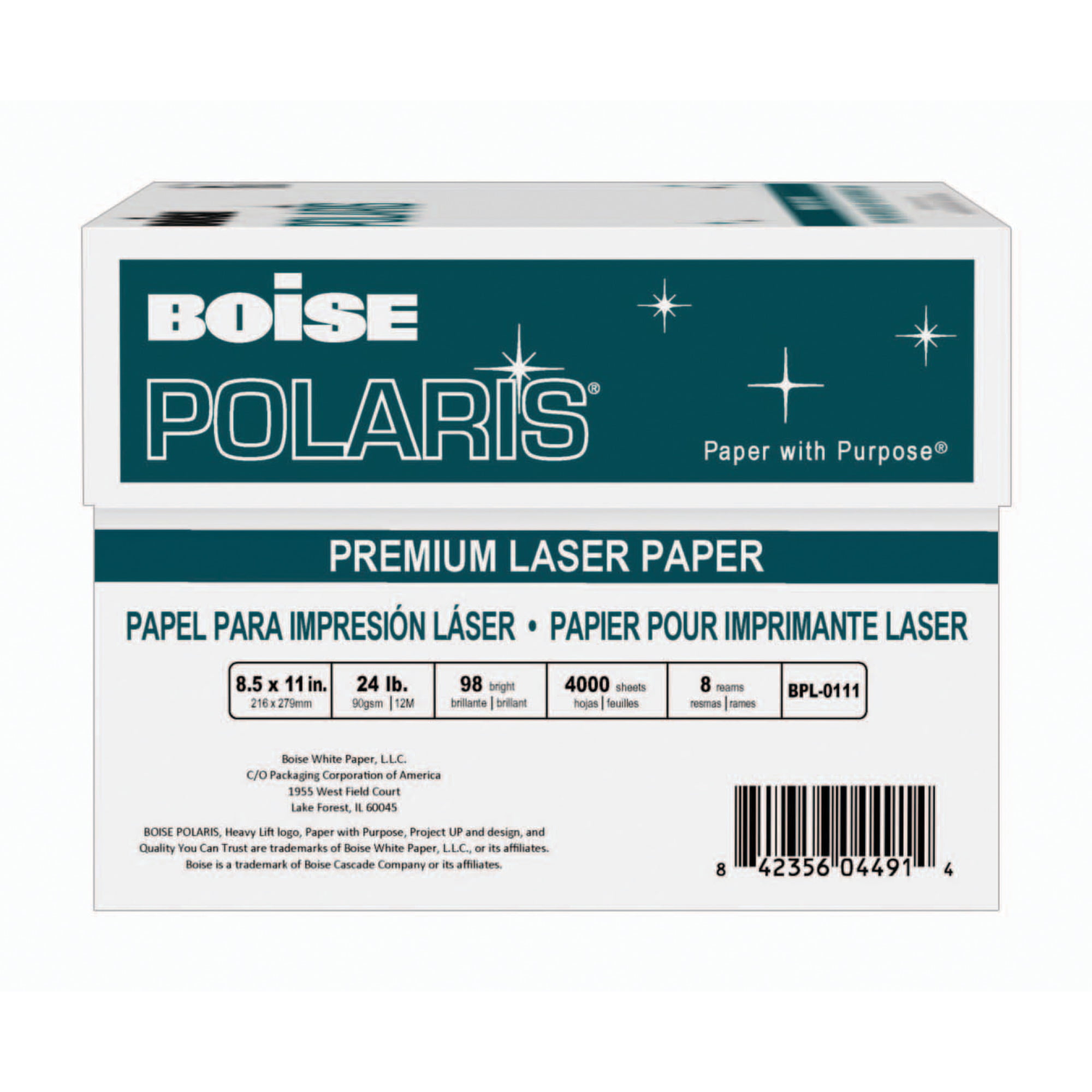 Boise POLARIS® Premium Laser Paper, Letter Paper Size, 98 Brightness ...
