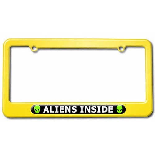 Aliens Inside, Sci-Fi License Plate Tag Frame, Multiple Colors ...
