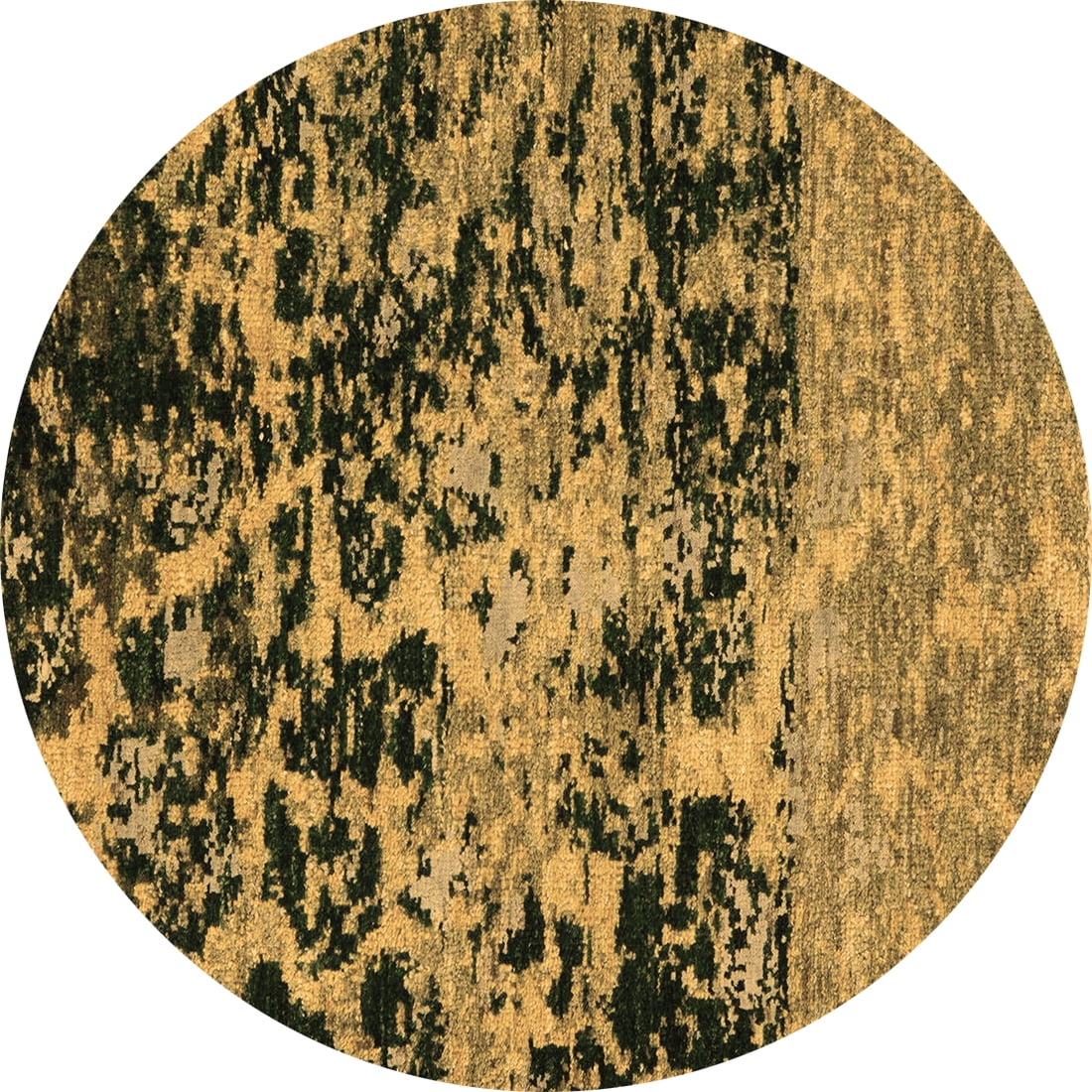 Ahgly Company Indoor Round Abstract Brown Modern Area Rugs, 5' Round ...